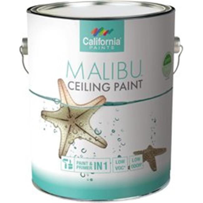 California Products 24800-1 Malibu Ceiling Paint, White - 1 gal - Pack ...