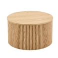 2-Piece Nesting Coffee Table Set, Roman Column Design MDF Round Tables ...