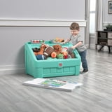 Step2 2-in-1 Mint Toy Storage Box with Art Lid for Toddlers - Walmart.com