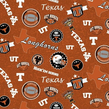 University of Texas Fabric Fine Cotton Classic Geometric Design-Sold by ...