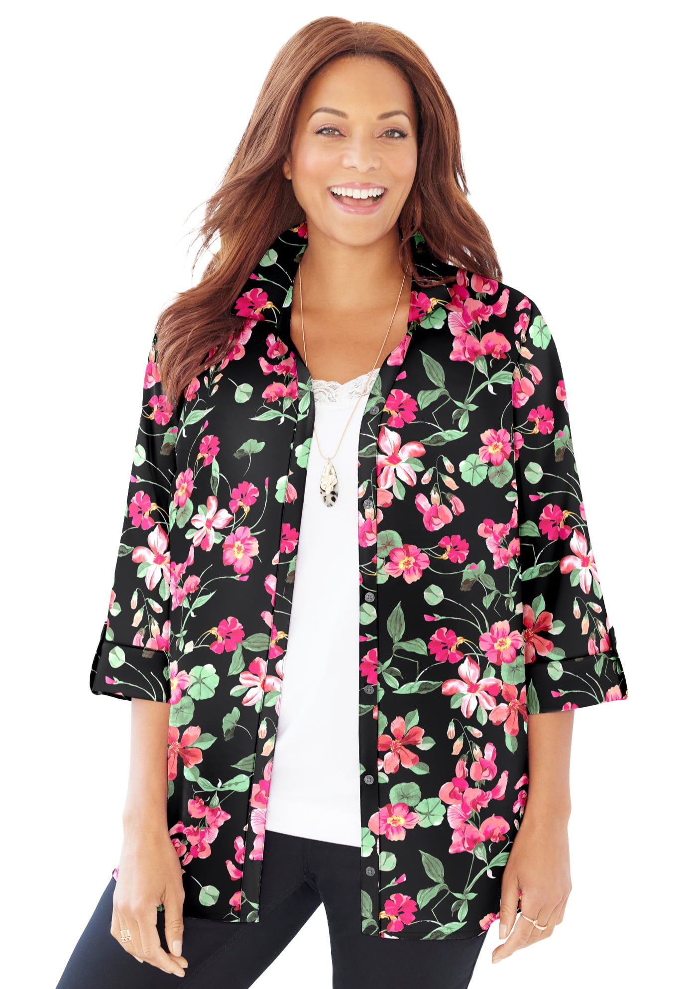 Catherines Women's Plus Size The Timeless Blouse - Walmart.com