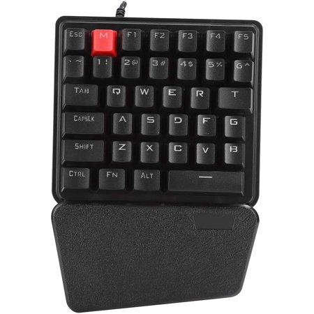 One Handed Gaming Keyboard, Colorful Backlit Mechanical Gaming Keyboard ...