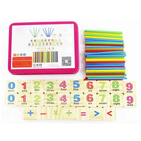 facefd Iron Box Wooden Stick Mathematics Puzzle Education Number Toys ...