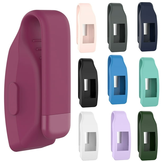 Portable Silicone Case Metal Clip Holder Clamp for Fitbit Inspire ...