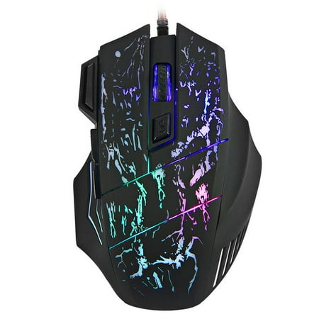 EAGLE E-sports game mouse wired luminous mouse 7 key mouse black ...