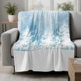 Blue Christmas Throw Blanket for Couch,Soft Lightweight Flannel Fleece ...