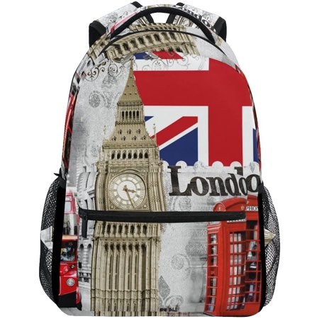 Vintage England London Bigben Boys Girls School Computer Backpacks Book ...
