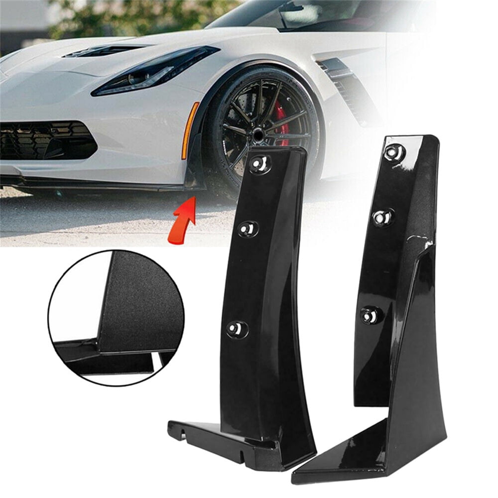 Front Splitter Extension Winglets Spoiler For 14-Up Corvette C7 Z06 Z07 ...
