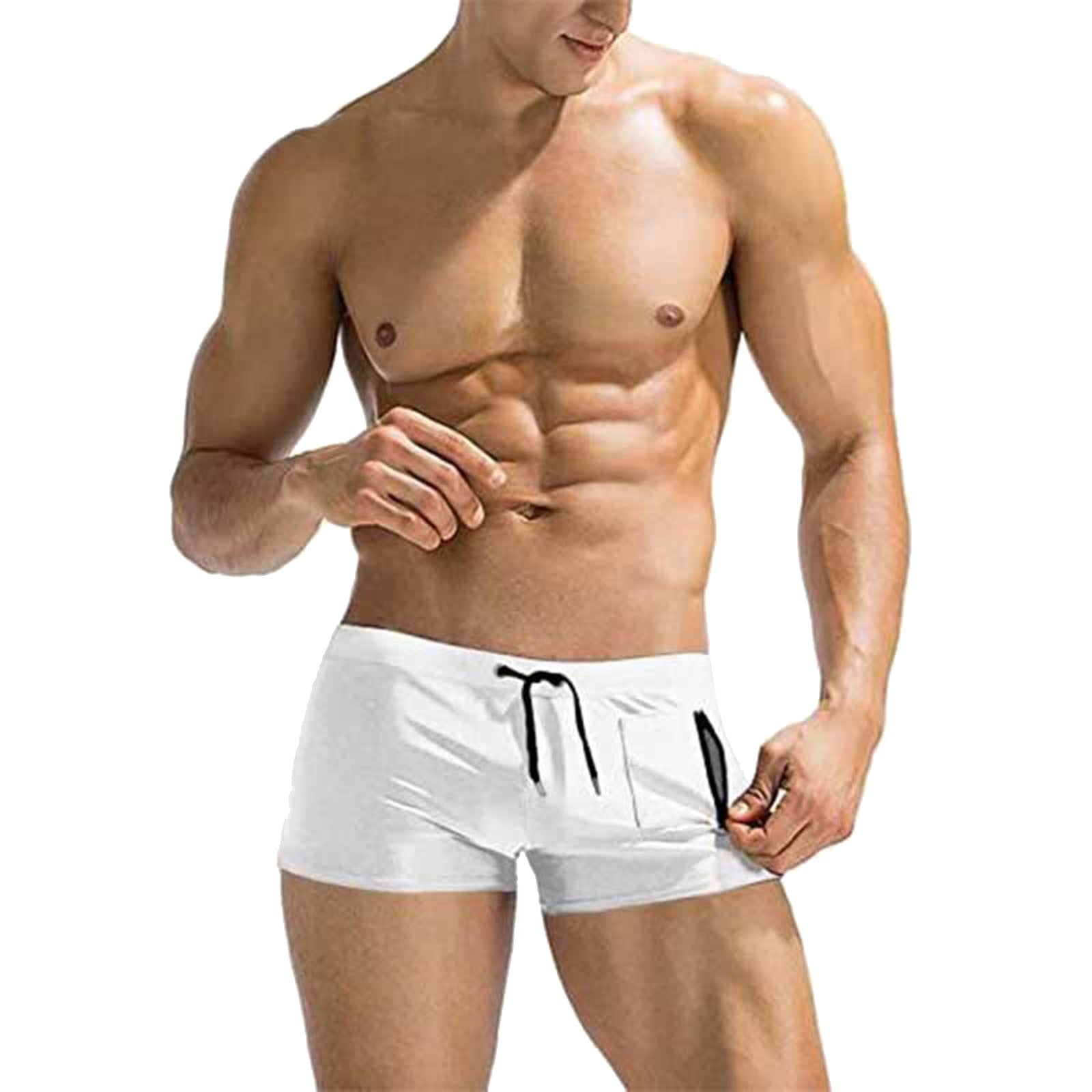 Mens Double Briefs Mesh Lifting Thong Mesh Breathable Lace Up Swimming