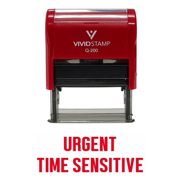 URGENT TIME SENSITIVE Self Inking Rubber Stamp (Red Ink) - Medium - Walmart.com - Walmart.com