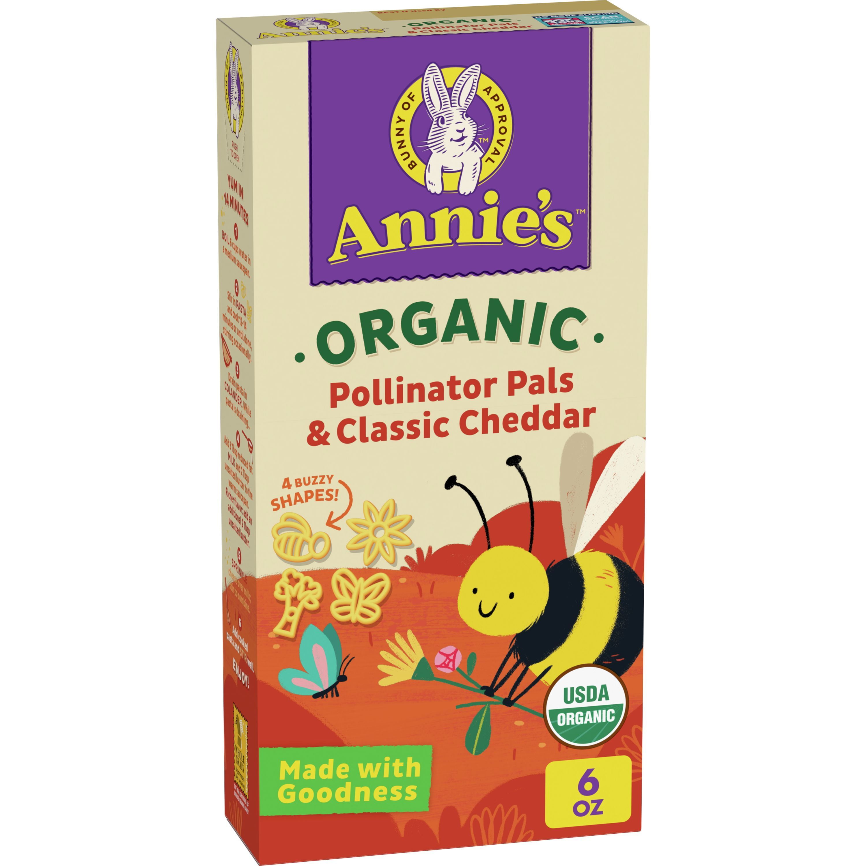 Annie's Organic Macaroni and Cheese Dinner, Pollinator Pals & Classic ...