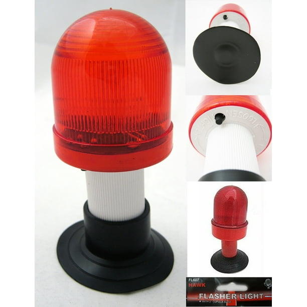 Emergency Car Signal Flasher LED Light Vehicle Auto Red 2" Suction Base ...