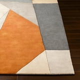 Mark&Day Wool Rugs, 2x8 Lollum Modern Burnt Orange Runner Area Rug ...