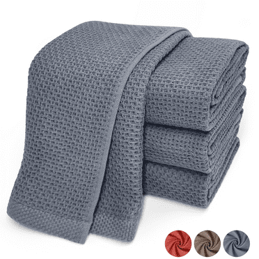 Versatility Red Microfiber Kitchen Dishcloths, 4 Piece Set, 12x12 Inch ...