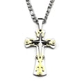 Luxury Jesus Cross Layered Necklace Pendant for Men 14K White Gold ...
