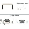 BTMWAY 6 Piece Dining Table Set, New Upgraded Wooden Dining Room Table ...
