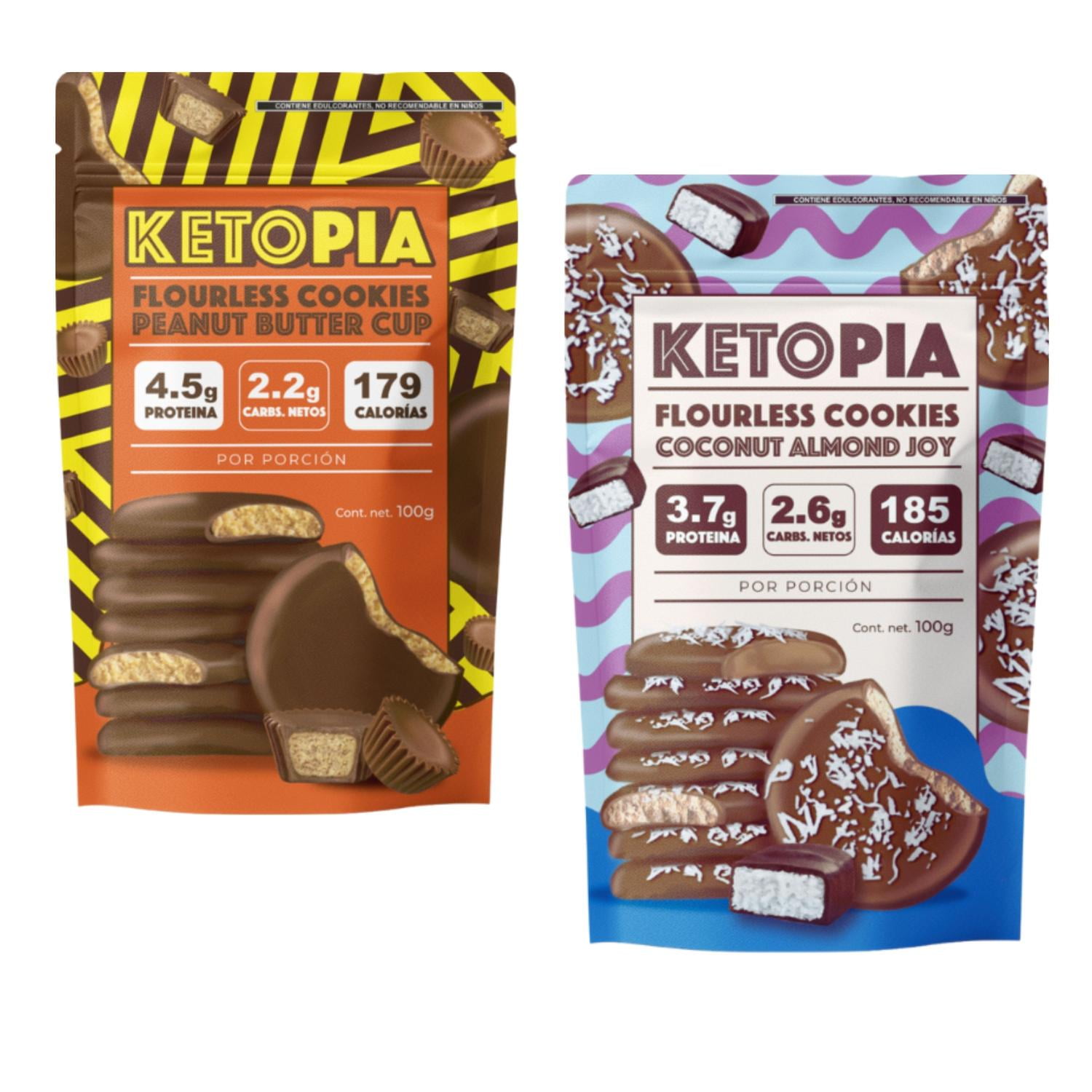 Ketopia Duo Cookies – Galletas de Chocolate Saludables | Bodega Aurrera ...