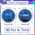 Graduation Party Plates Supplies 2024, 80PCS Blue Graduation Party ...