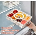 Snack Box Container Lid and Handle, 8 Compartments Portable Snackle Box ...