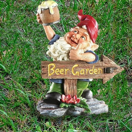 Garden Statue Funny Drunk Dwarf Resin Statue Drunk Dwarf Sculpture ...