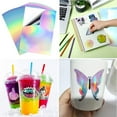 20Pieces A4 Printable Holographic Vinyl Sticker Rainbow Paper Ink Jet ...