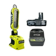 RYOBI ONE+ 18V Cordless Hybrid LED Panel Light, 3000 Lumens, 3-Settings ...