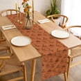 Abstract Cowboy Horse Cotton Linen Table Runner Vintage Orange ...