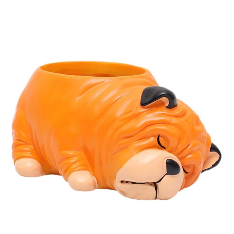 Winter Savings! Creative Cartoon Dogs Flower Vase Puppy Resin Planter ...
