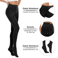 Zando White Tights For Girls Women Tights Elastic Control Top Pantyhose