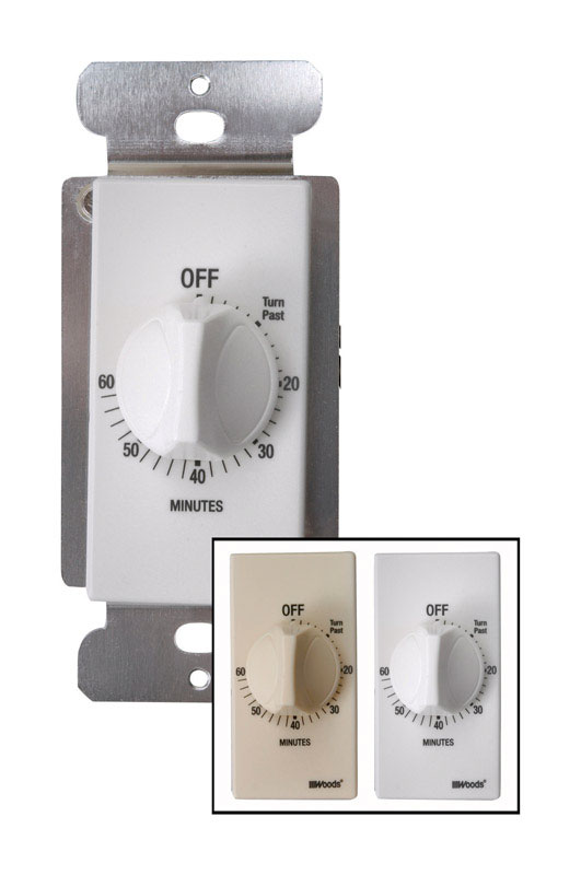 Woods 59723WD 60-Minute In-Wall Mechanical Spring Wound Timer with ...