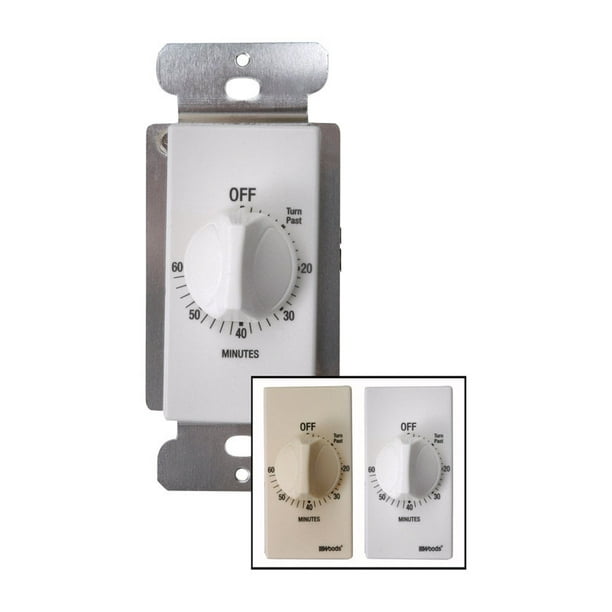 Woods 59723WD 60-Minute In-Wall Mechanical Spring Wound Timer with ...