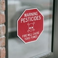 Warning Pesticides Fire Will Cause Toxic Fumes 10 inch X 10 inch ...