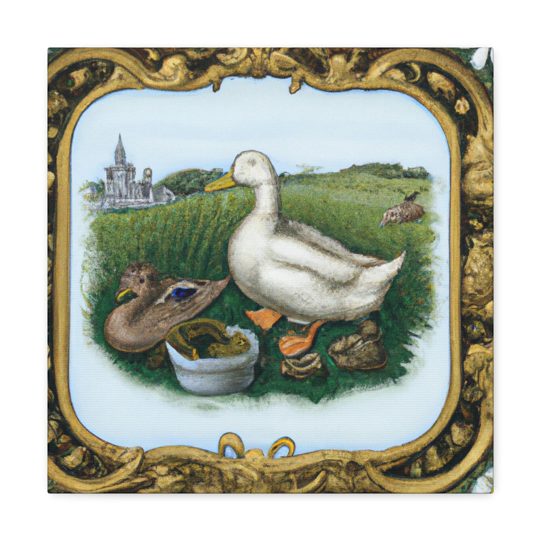 Duck in Gilded Splendor - Canvas - Walmart.com