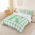 Catabedysis Modern Geometric Check Bedding,Bowtie Monogrammed R Design ...
