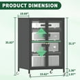 35.8 Inch Media Storage Cabinet Heavy Duty Steel Frame TV Stand with ...