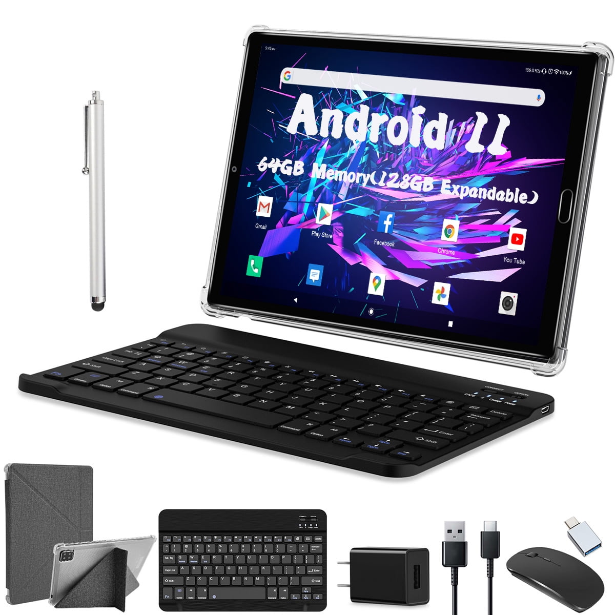 Antemper Tablet 10 inch Tablet with Keyboard,Android 11 Tablets,4GB ...