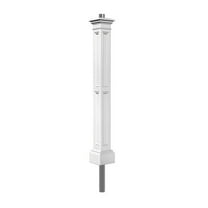 Mayne Liberty Traditional Plastic Lamp Post with Mount in White ...