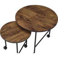 Premium Walnut Nesting Table Set of 3- Living Room Side Tables with ...