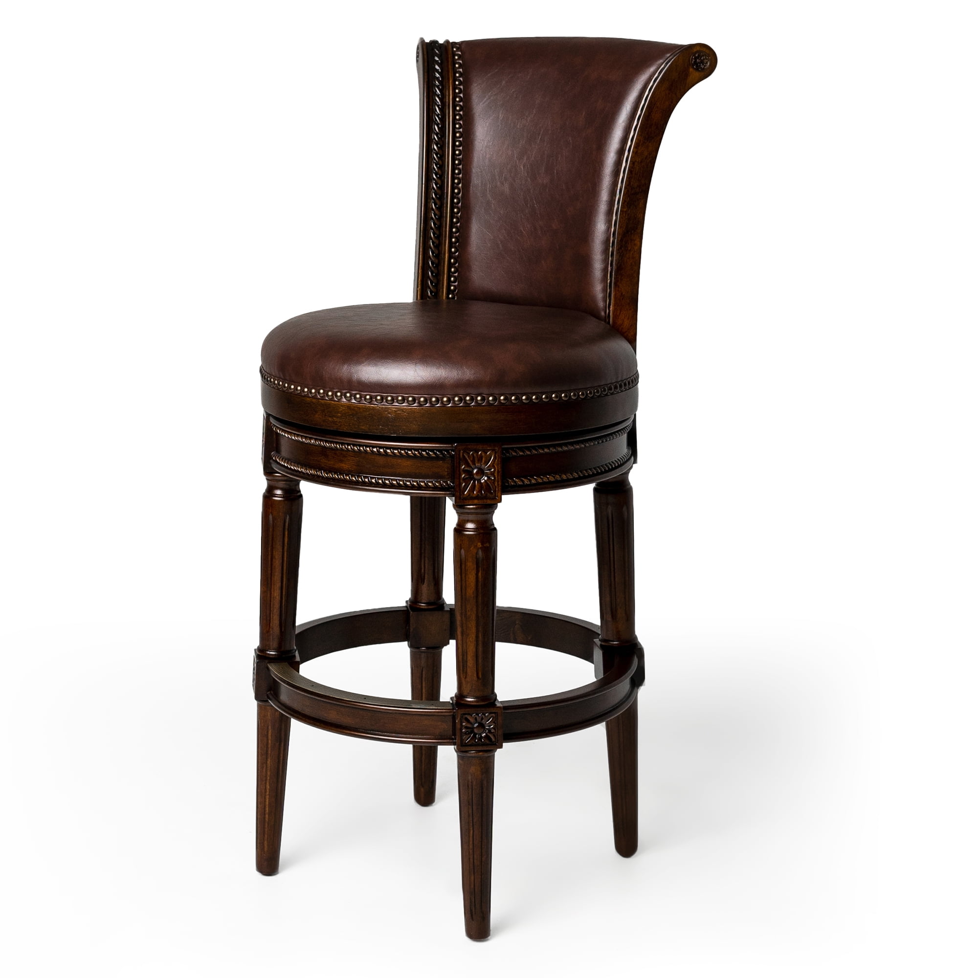 Click here for Maven Lane Pullman Bar Stool  Dark Walnut Finish W... prices
