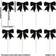 Bow Cupcake Toppers - Satin Ribbon Bowknot Picks, No Diy Required ...