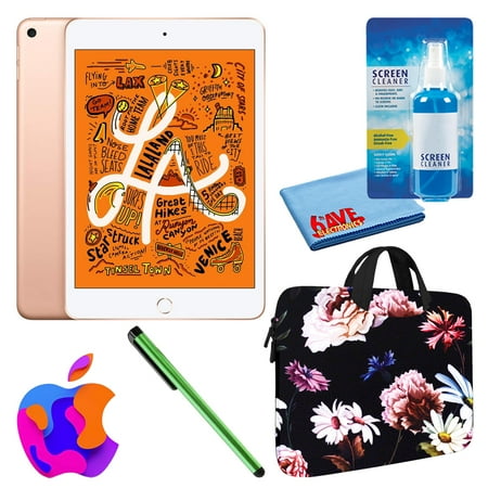 Apple iPad Mini 5 (2019, Wi-Fi, 64GB, Gold) (MUQY2LL/A) Bundle with ...