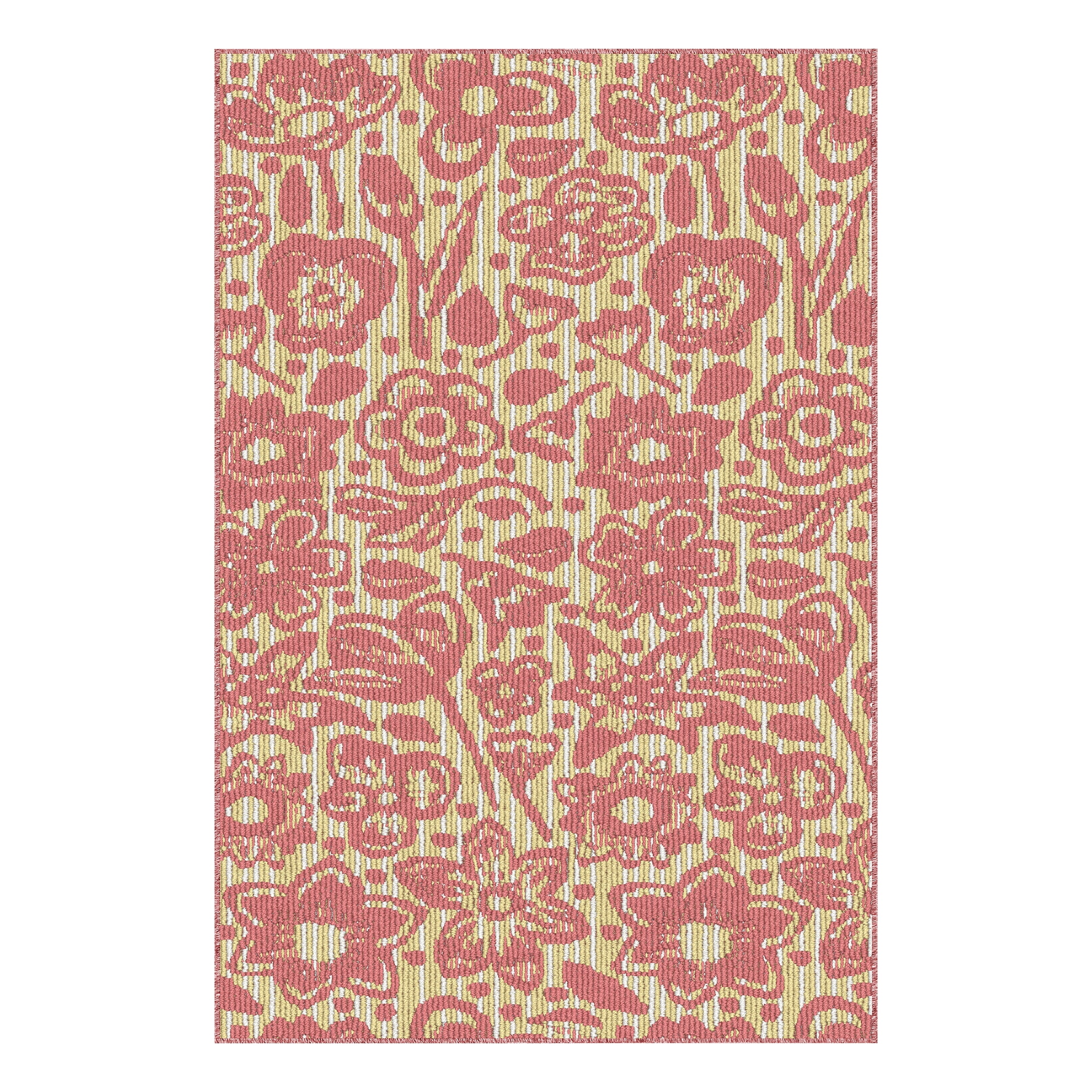 Click here for Mainstays Kids Floral Pattern Tufted Ivory Pink Ma... prices