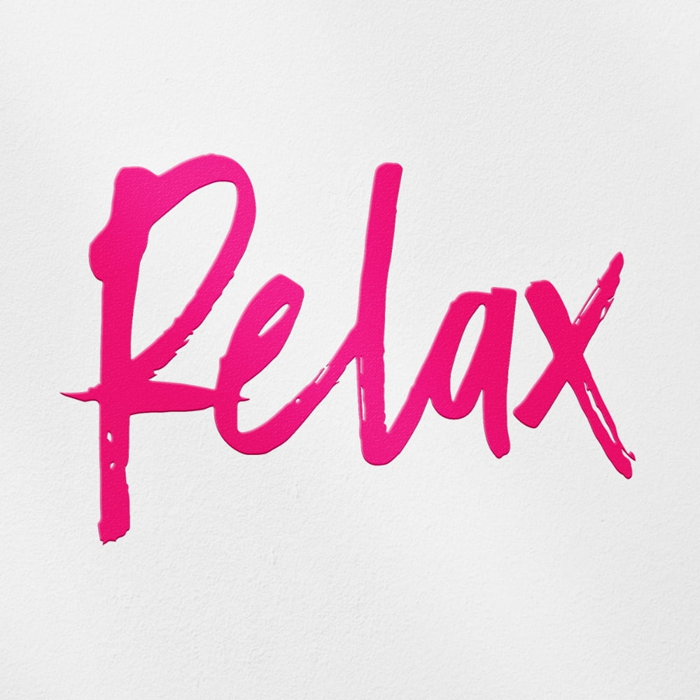 Transparent Decal Stickers Of Relax (Pink) Premium Waterproof Vinyl ...
