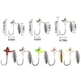 Bombrooster Underspin Jig Heads 5-Pack with Spinner Blades， Fishing ...