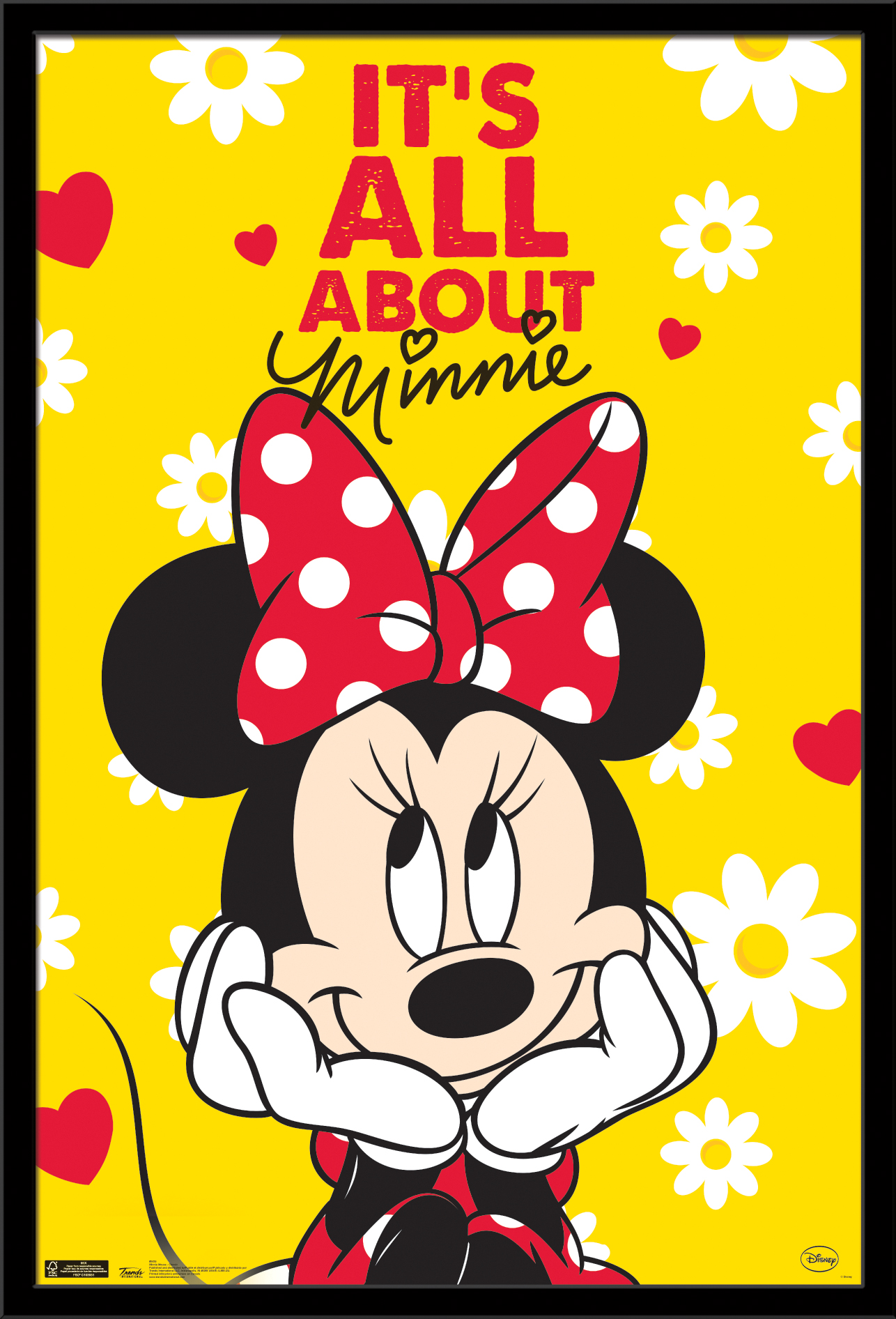 Disney Minnie Mouse - Classic Wall Poster, 22.375" x 34", Framed ...