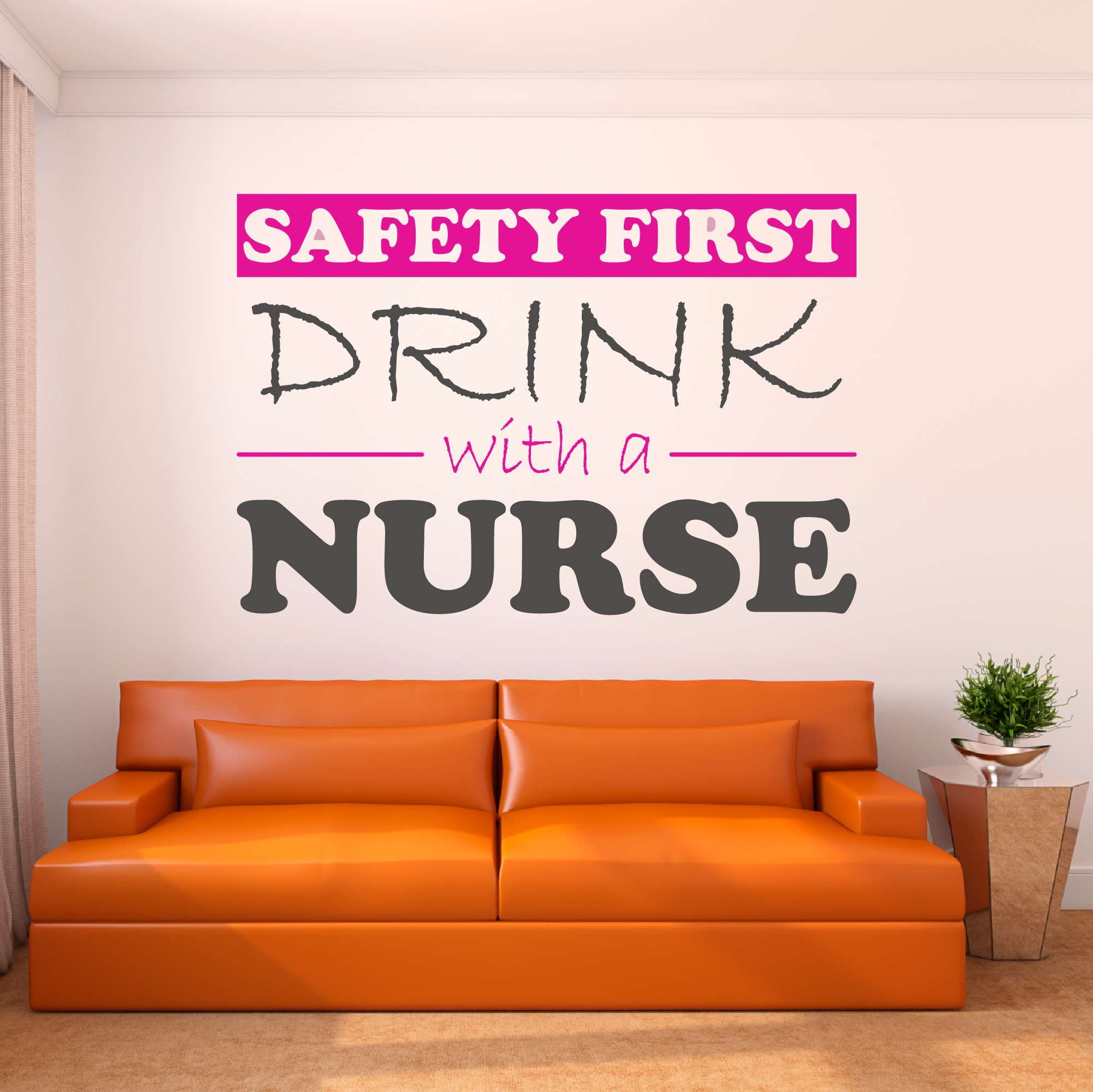 Girls Safety first Cute Quotes & Sayings Wall Decal Decoration Nursing ...