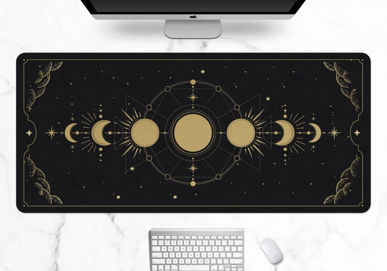 Buy Moon Phases Stars in Space Horoscope Mouse Mat Computer Pad For Lap ...