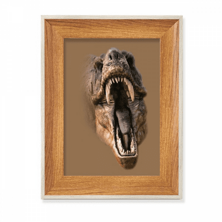 Dinosaur Tyrannosaurus Rex Opens Mouth Teeth Desktop Wooden Photo Frame ...