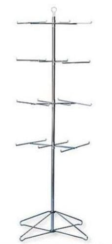 4 Tier Wire Display Rack in Chrome 63.5 H x 24.5 D with 24 Peg ...