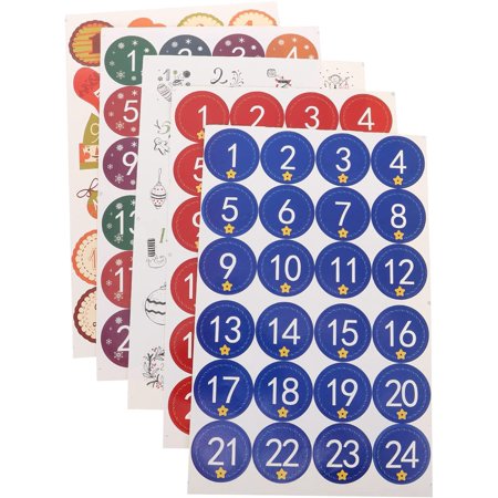 25 Sheets Merry Christmas Stickers Bag Decal Cookie Bag Sealing Sticker ...